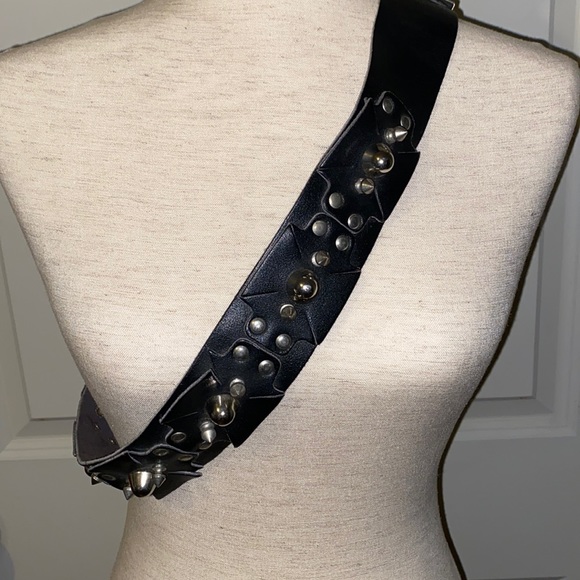 Accessories | Vintage Studded Leather Belt With Iron Cross Detail ...
